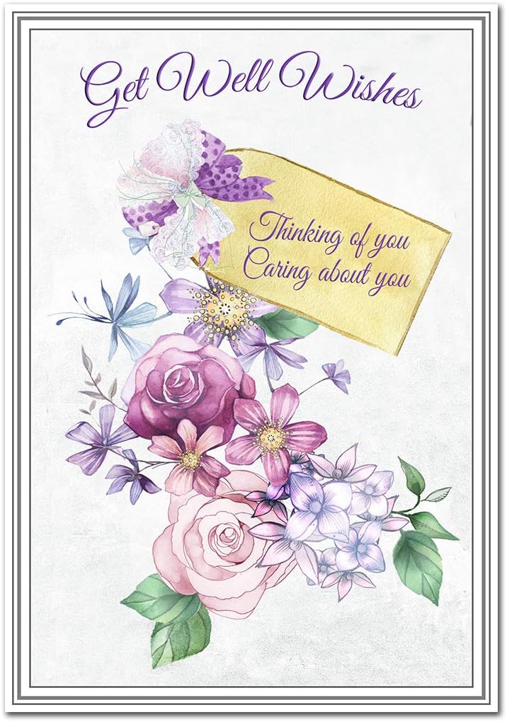 Get Well Soon Card - Illness Confinement Home Hospital Thoughtful ...