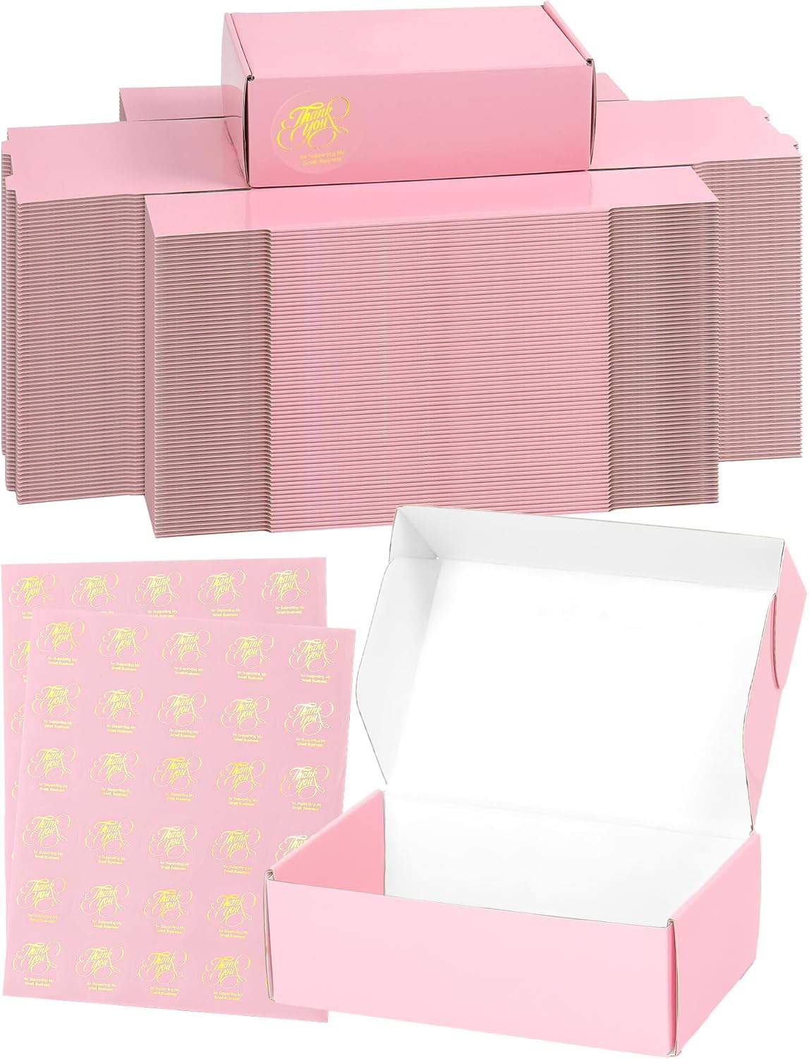Amazon.com: TryDrem Small Shipping Boxes 6x4x2 Inch 50 Pack, Light Pink ...