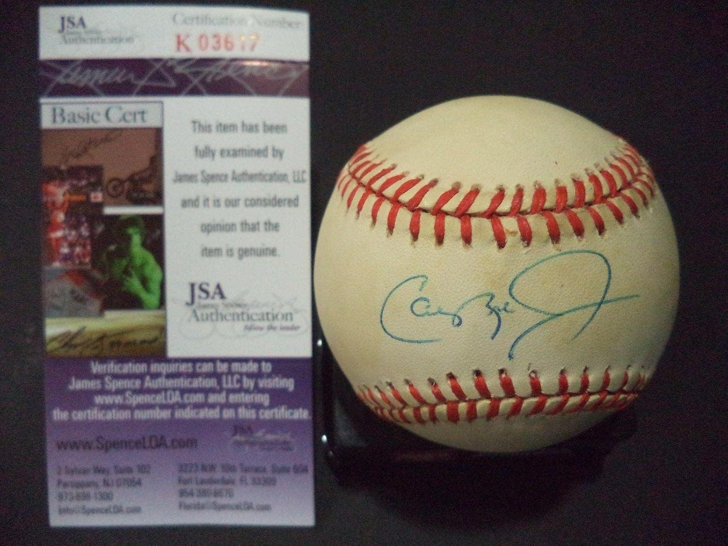 Amazon.com: Cal Ripken Jr Baltimore Orioles Signed Autographed A.l ...