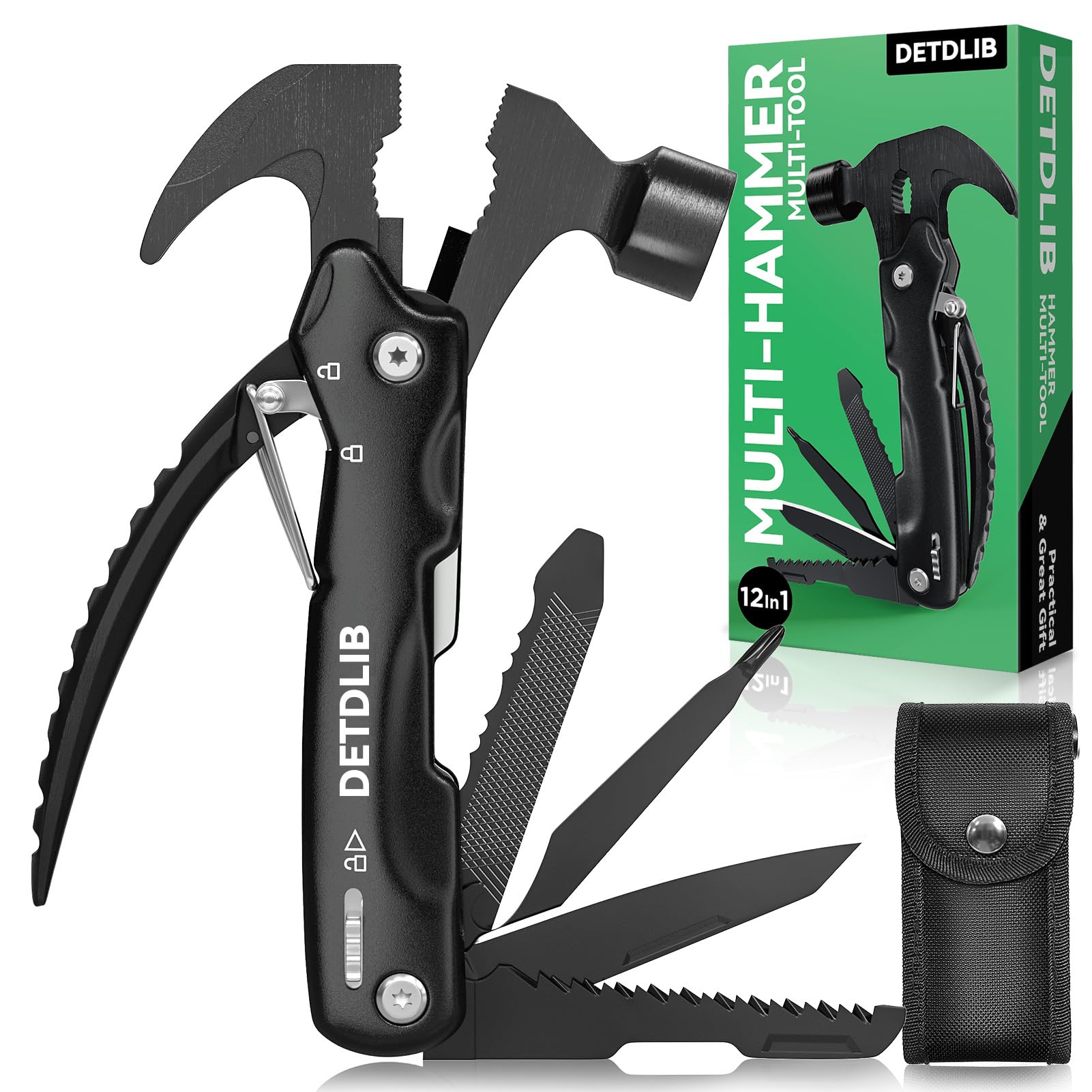 Cool Gadget Gifts for Women,12-in-1 Multitool Hammer, Cool Men Birthday ...