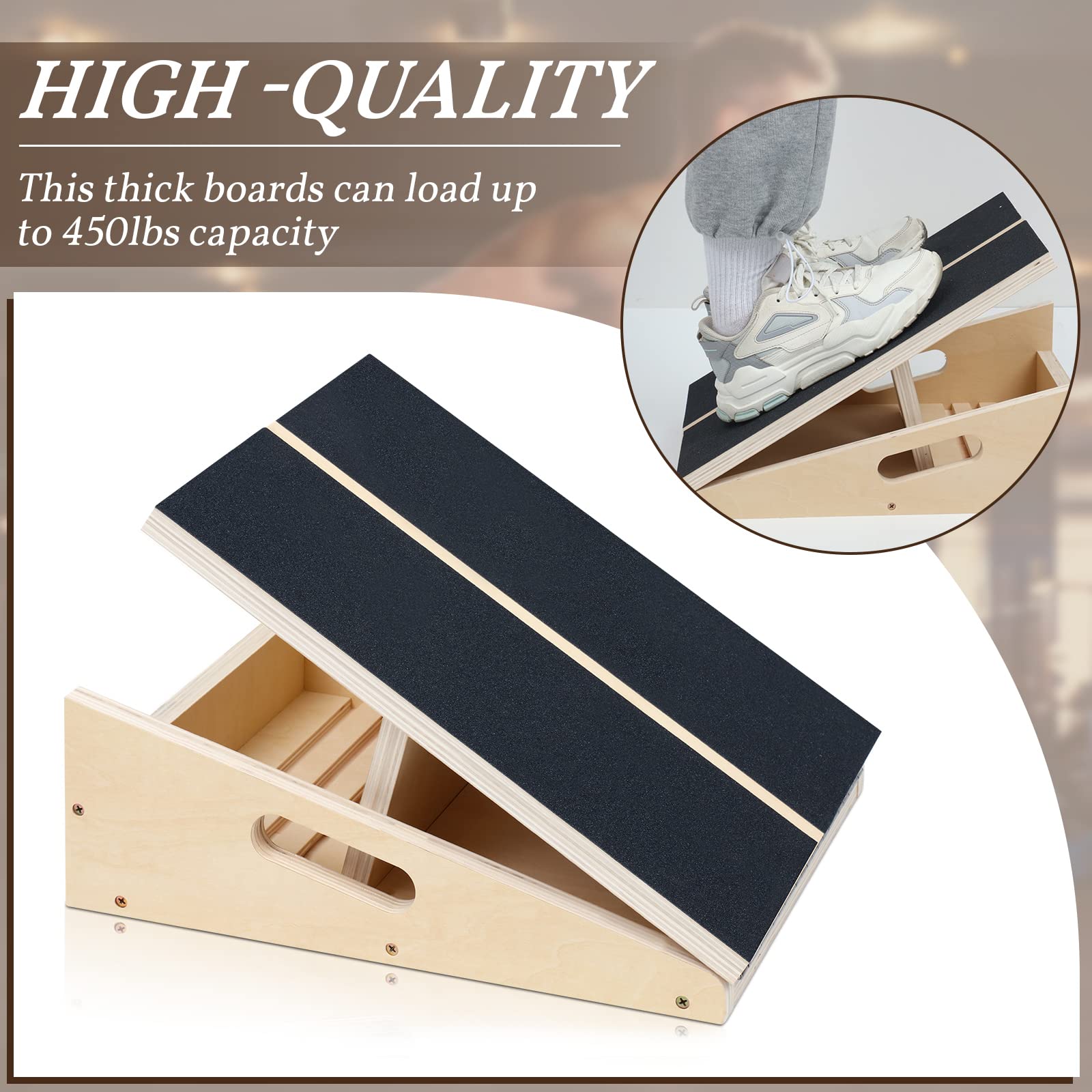 Professional Calf Stretcher Slant Board Adjustable Wooden Calf ...