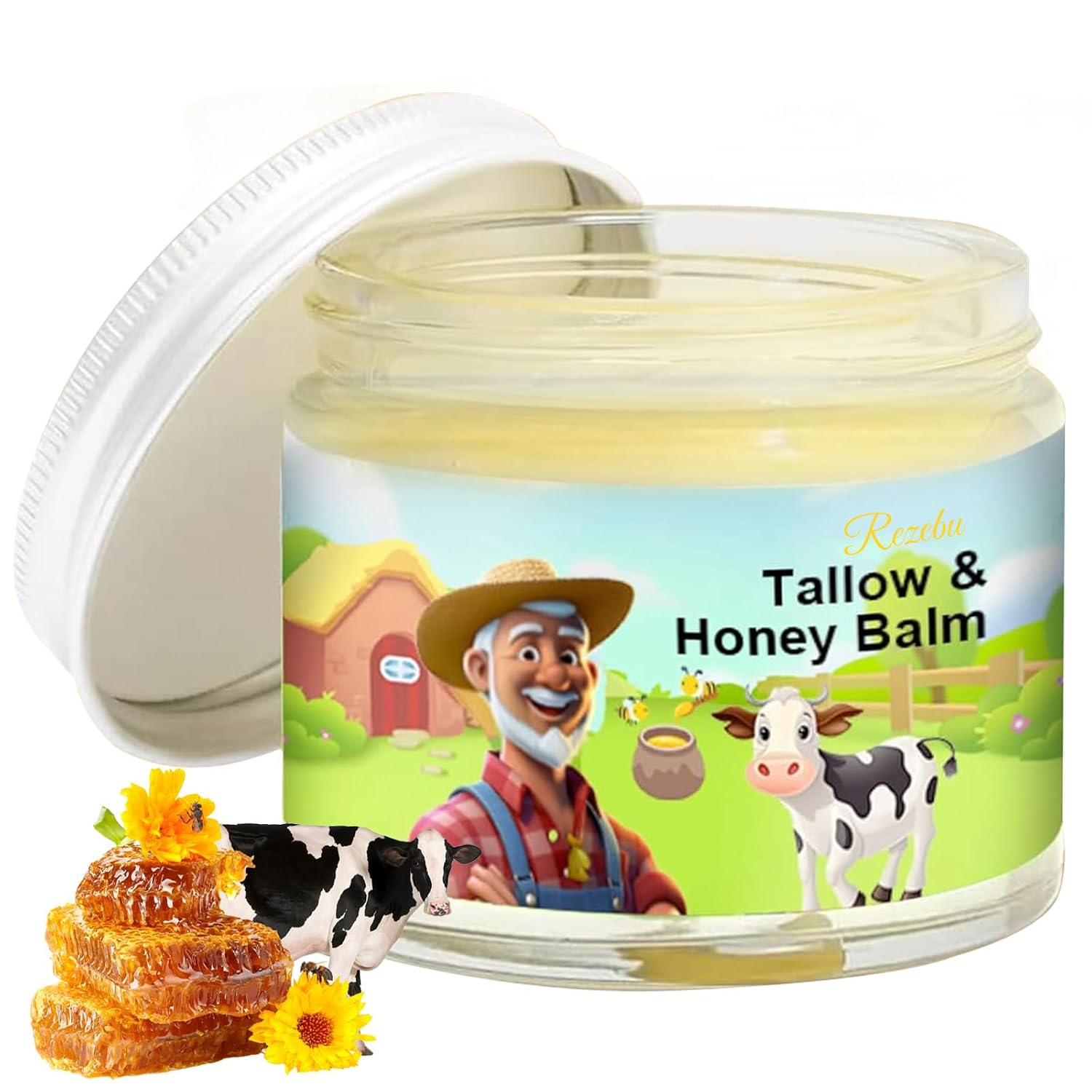Amazon.com: Tallow & Honey Balm, Tallow Face Moisturizer, Beef Tallow ...