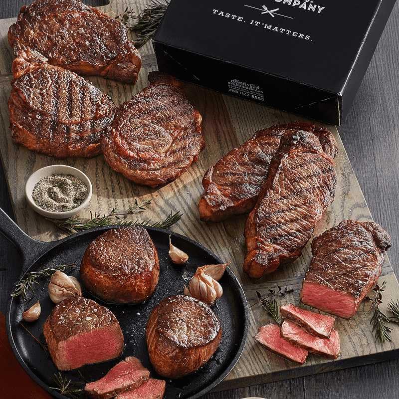 Amazon.com: Premium Steak Lovers Gift Box Set - Hand-Trimmed Filet ...