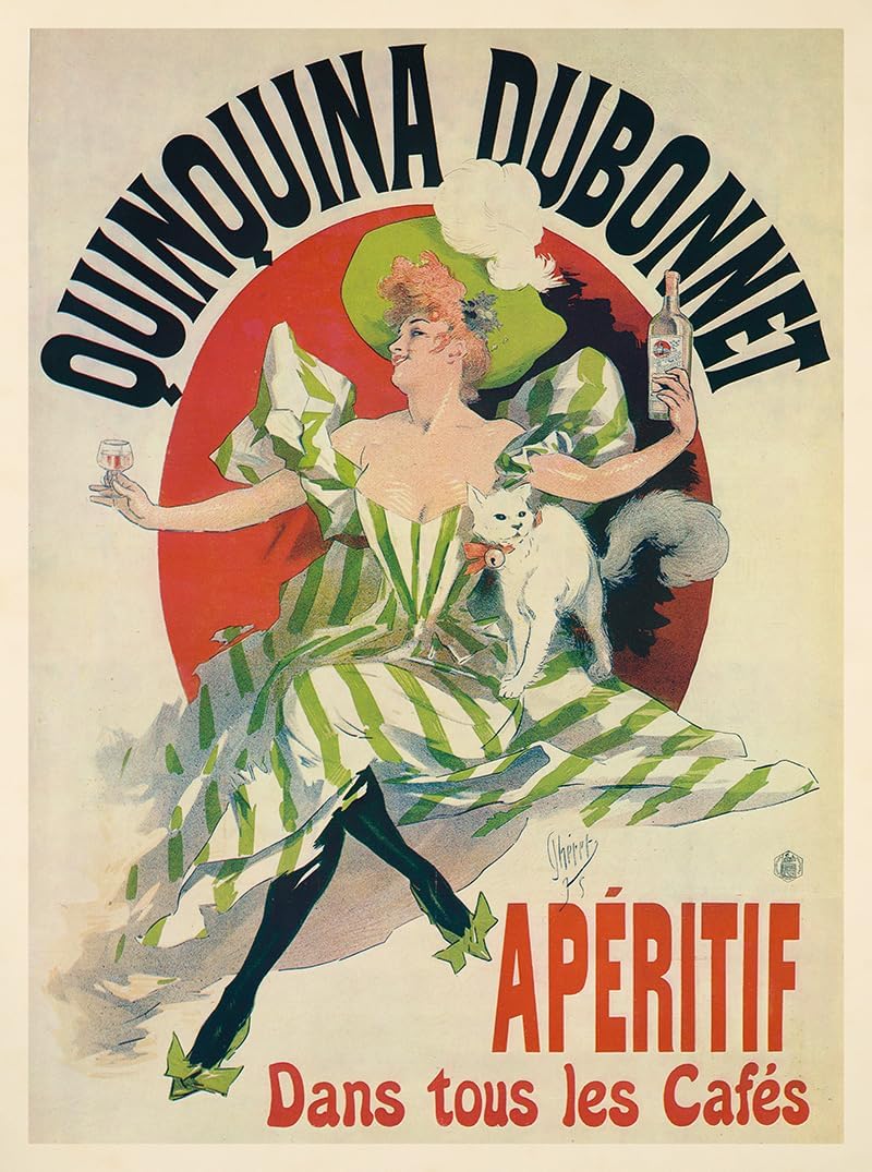 Biller Antik Quinquina Dubonnet Jules Cheret Chat Apéritif Art Nouveau ...
