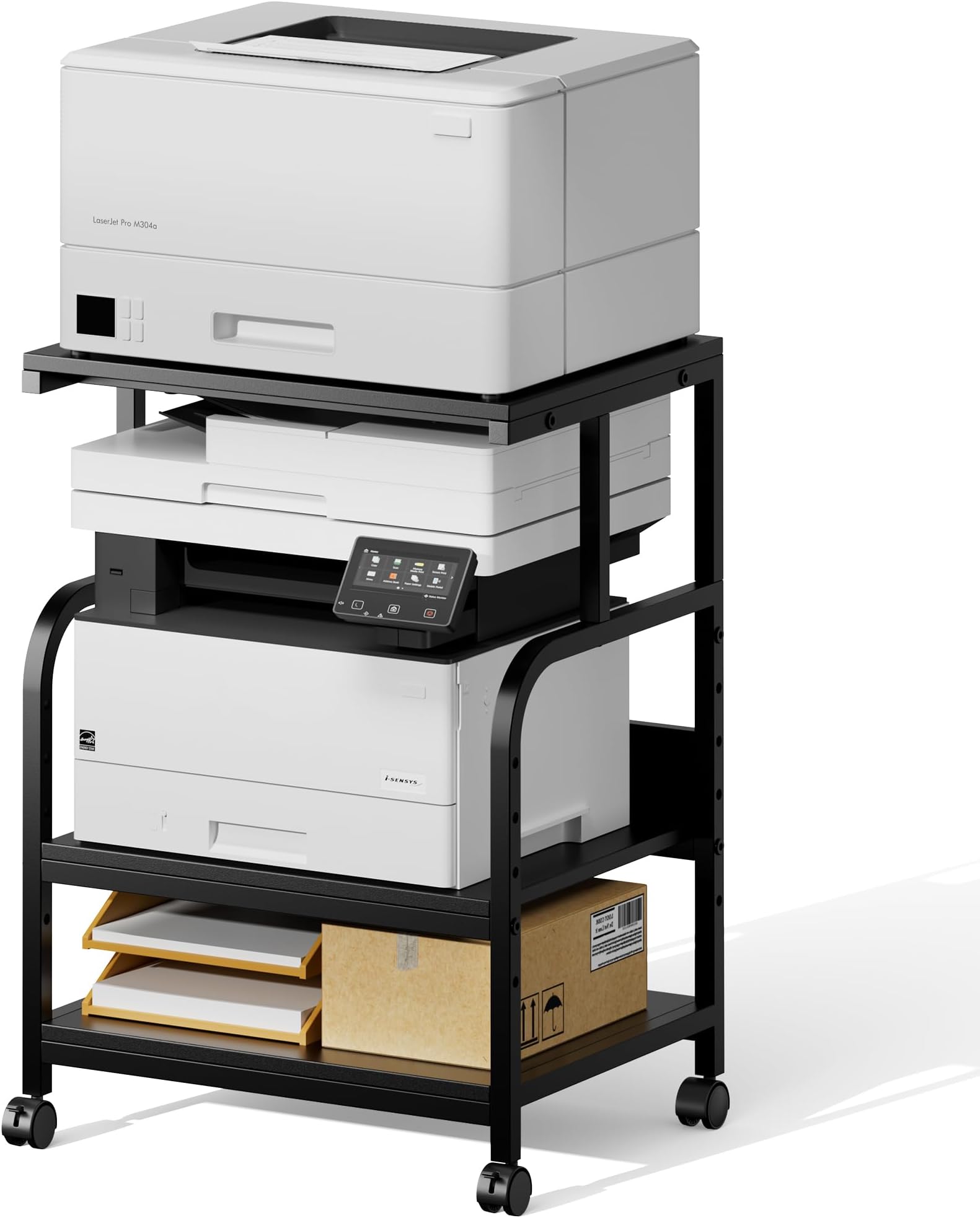 Amazon.com: Fannova Large Printer Stand Table with Storage Shelf for ...