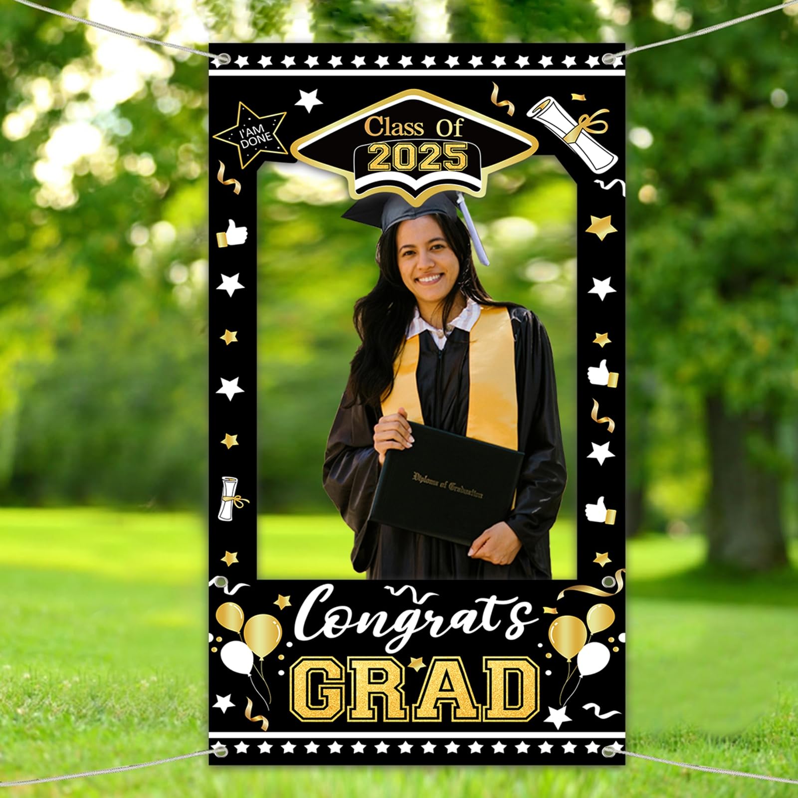 Snapklik.com : Graduation Decorations Class Of 2025 Photo Props, Black ...