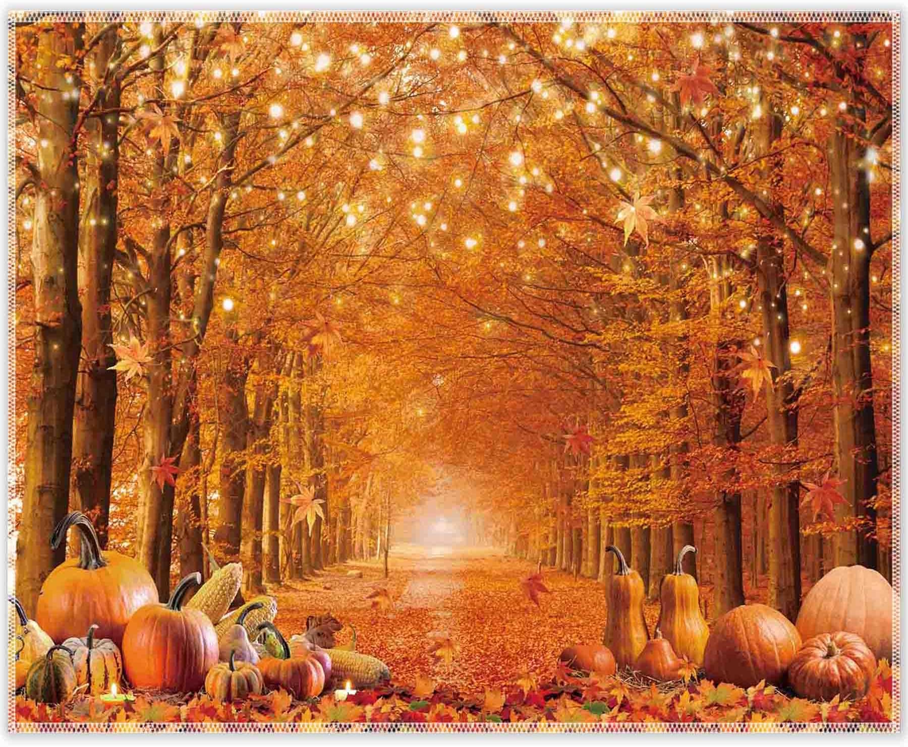 Amazon.com : Allenjoy 10 x 8 FT Fall Photography Backdrop Thanksgiving ...