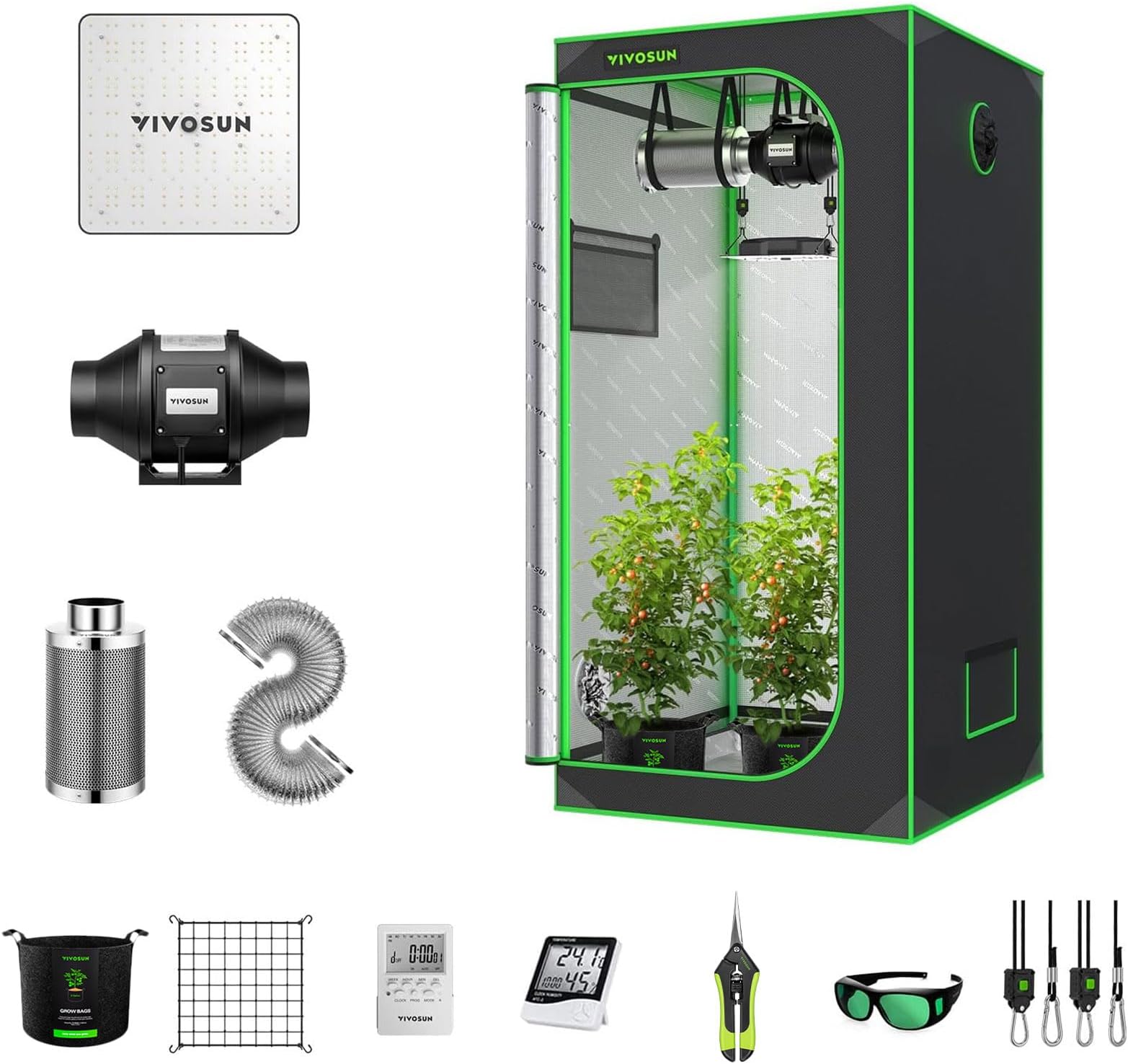 Amazon.com: Spider Farmer 6L Grow Tent Humidifier and SF1000 Tent Kit ...