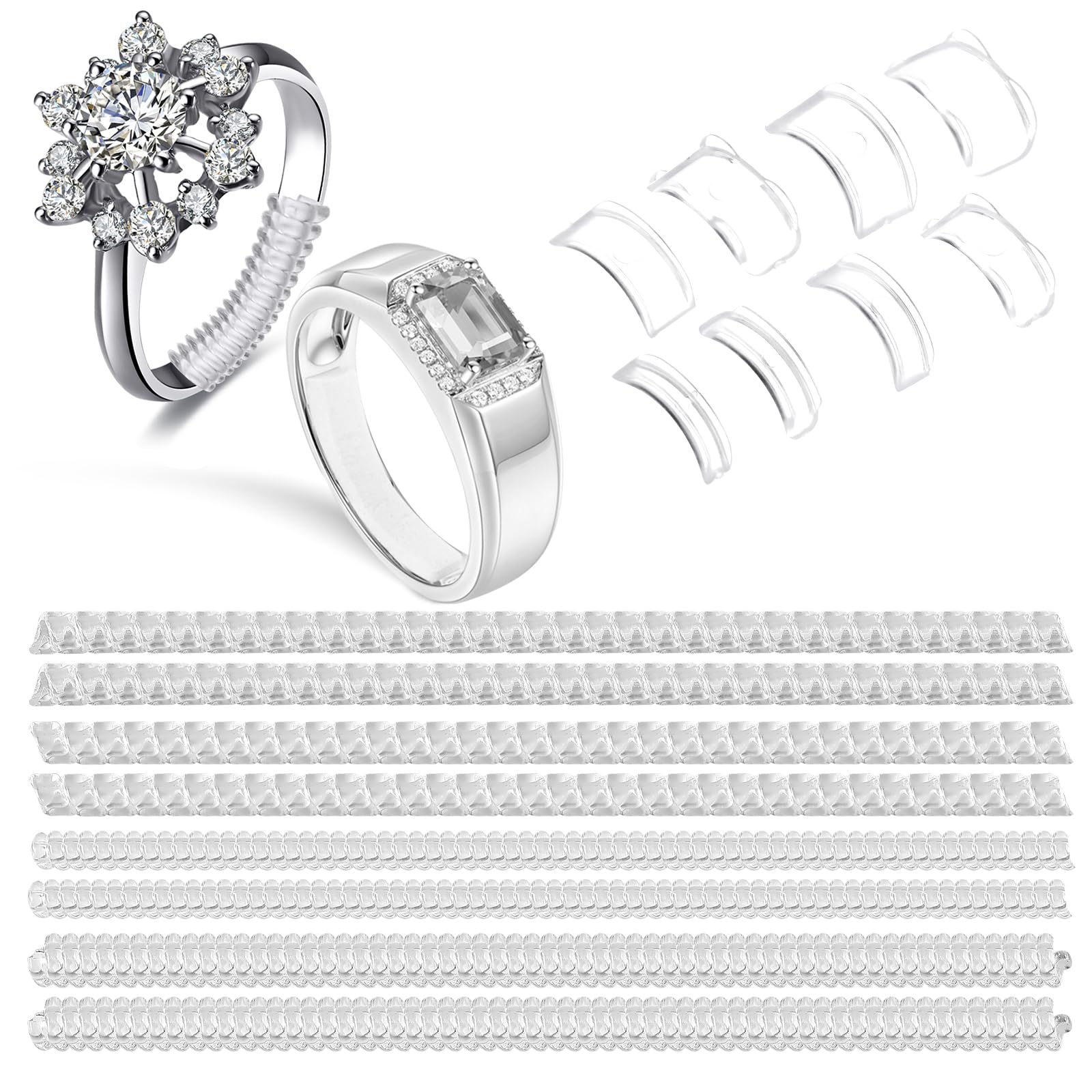 Amazon.com: Qianyu 16 Packs Ring Size Adjuster for Loose Rings ...