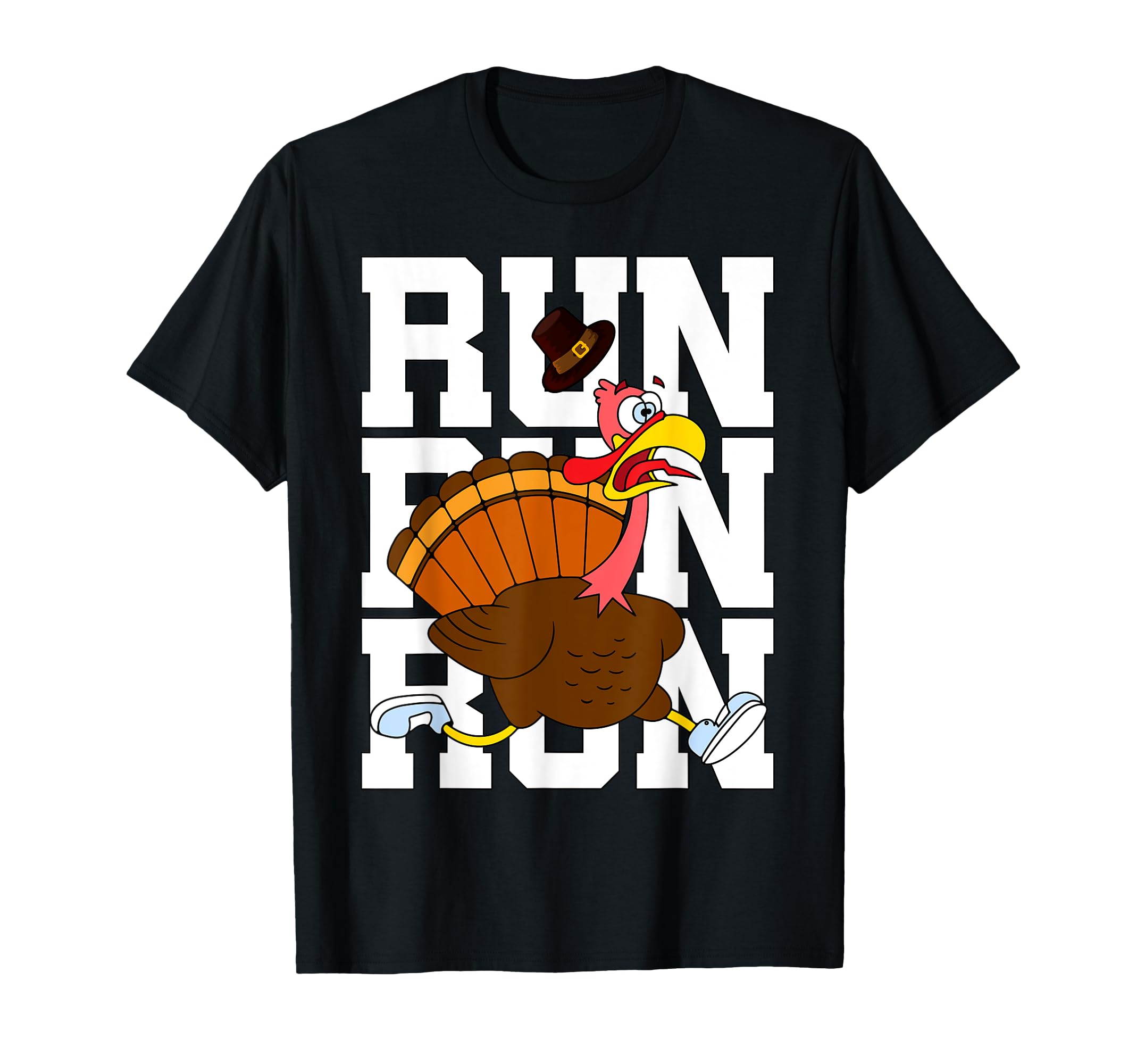 Amazon.com: Turkey Run Costume Thanksgiving Running Turkey Trot T-Shirt ...
