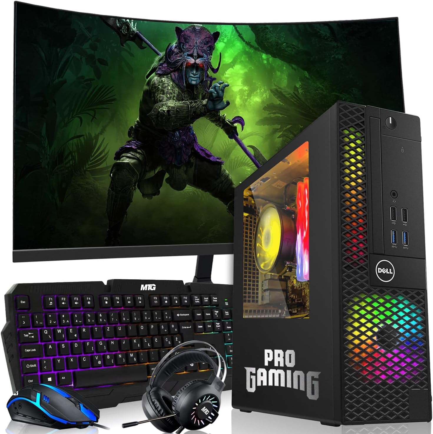 Amazon.com: STGAubron Gaming PC Bundle with 24Inch FHD LED Monitor ...