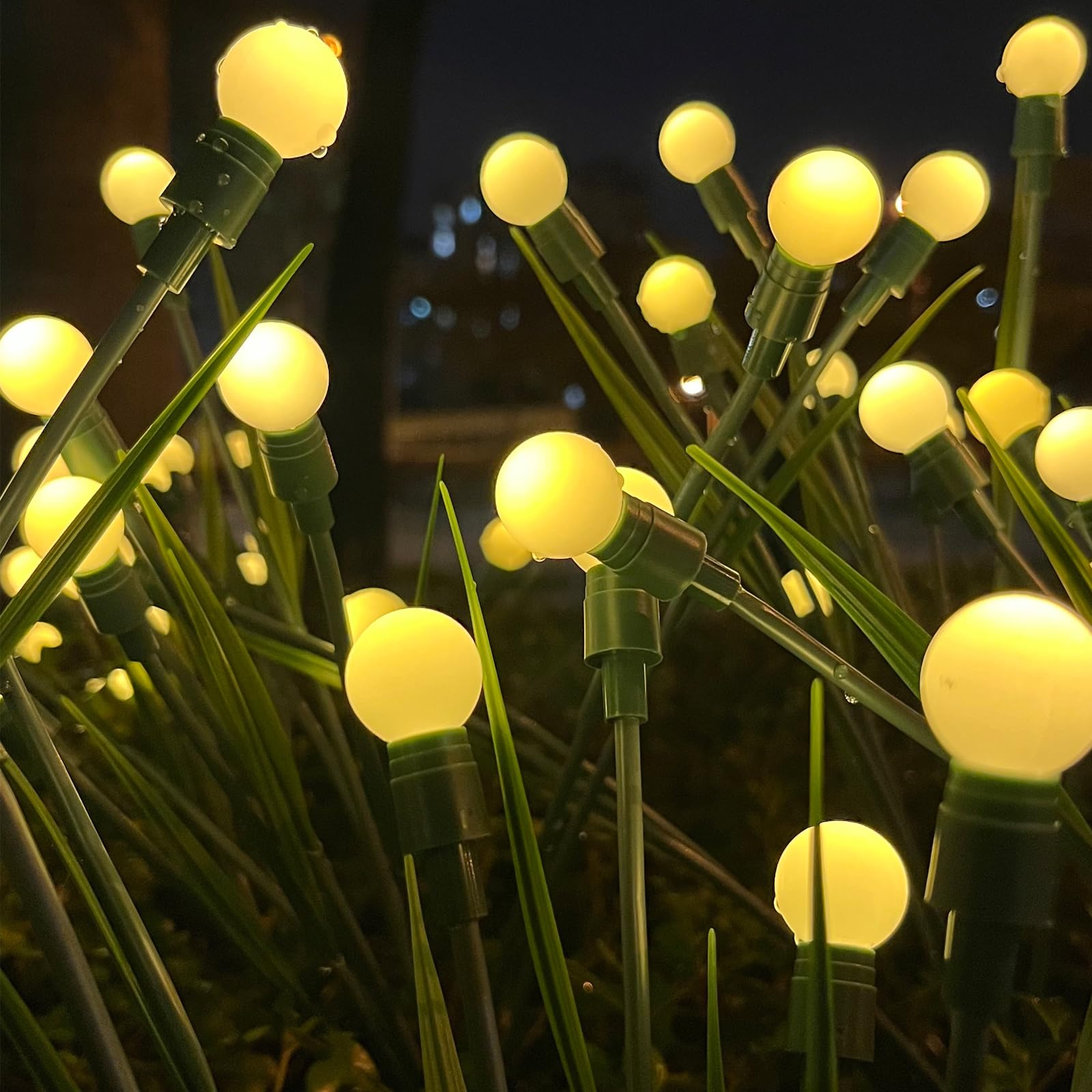 4 Packs Solar Landscape Path Lights, New Upgraded Leaf Design 40 LED ...