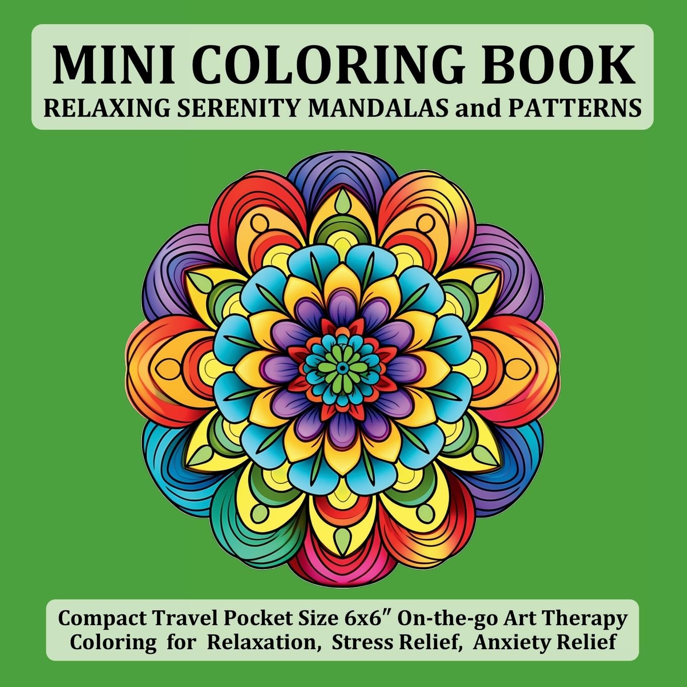 Amazon.com: Mini Coloring Book Relaxing Serenity Mandalas and Patterns ...