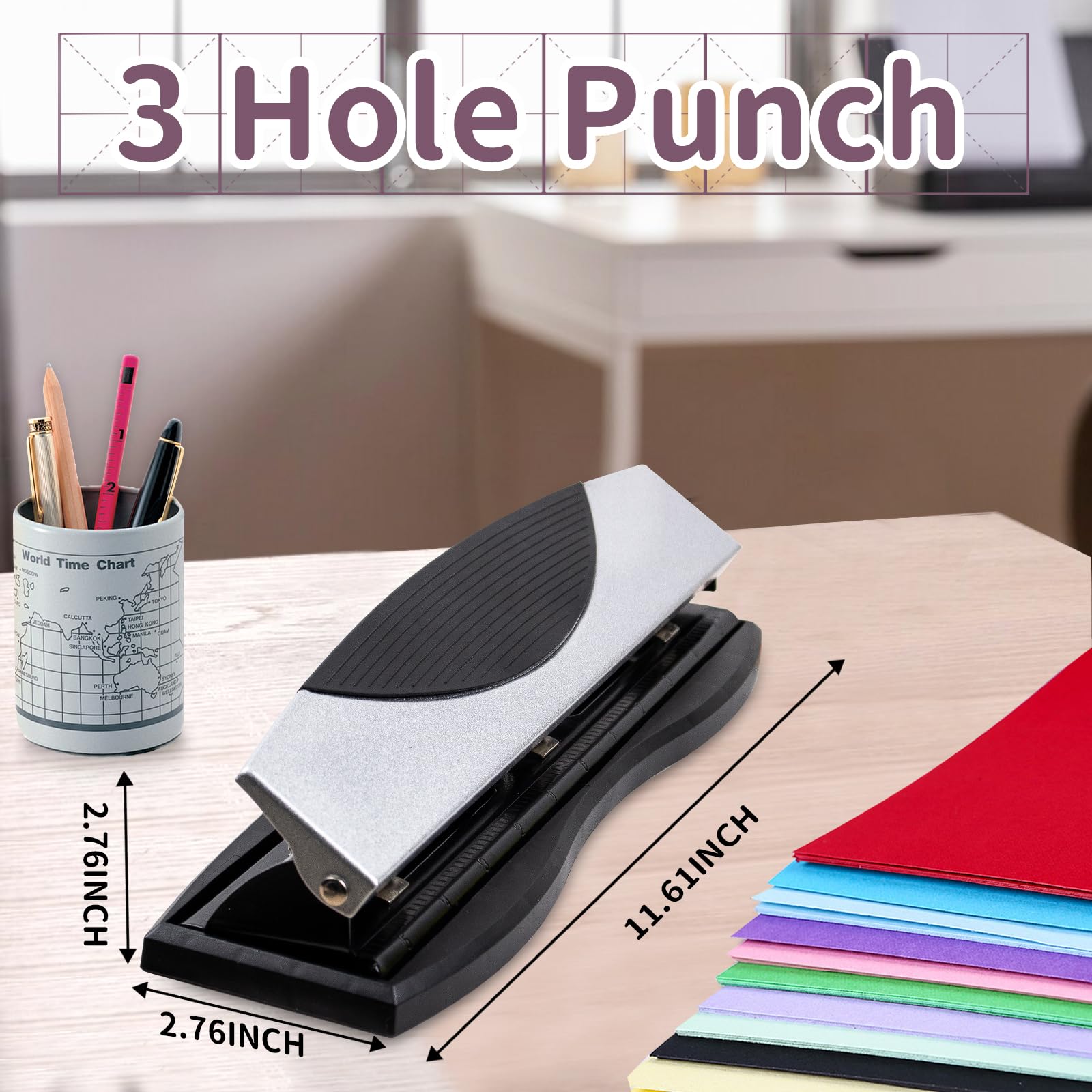 Snapklik.com : Hole Punch, 3 Hole Punch, Adjustable 2-3 Hole Paper ...