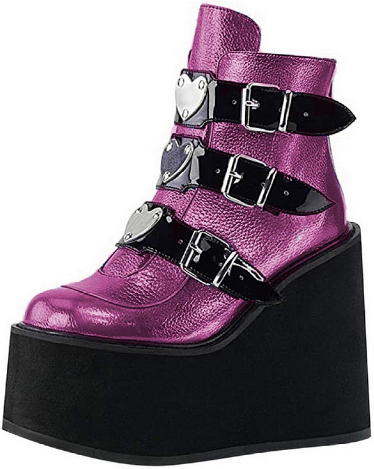 Amazon.com | Women Platform Boots Fashion High Heel Ankle Boots Wedge ...