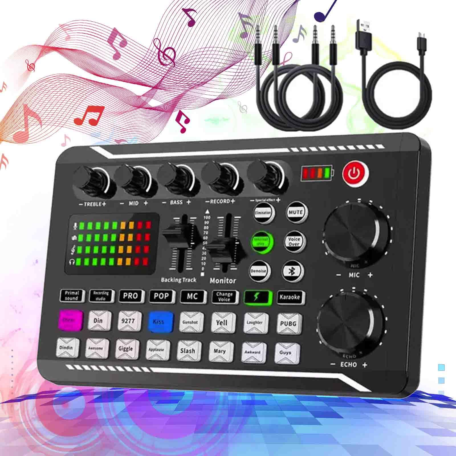 Amazon.com: Live Sound Card with Dj Mixer Effects & Voice Changer, Live ...