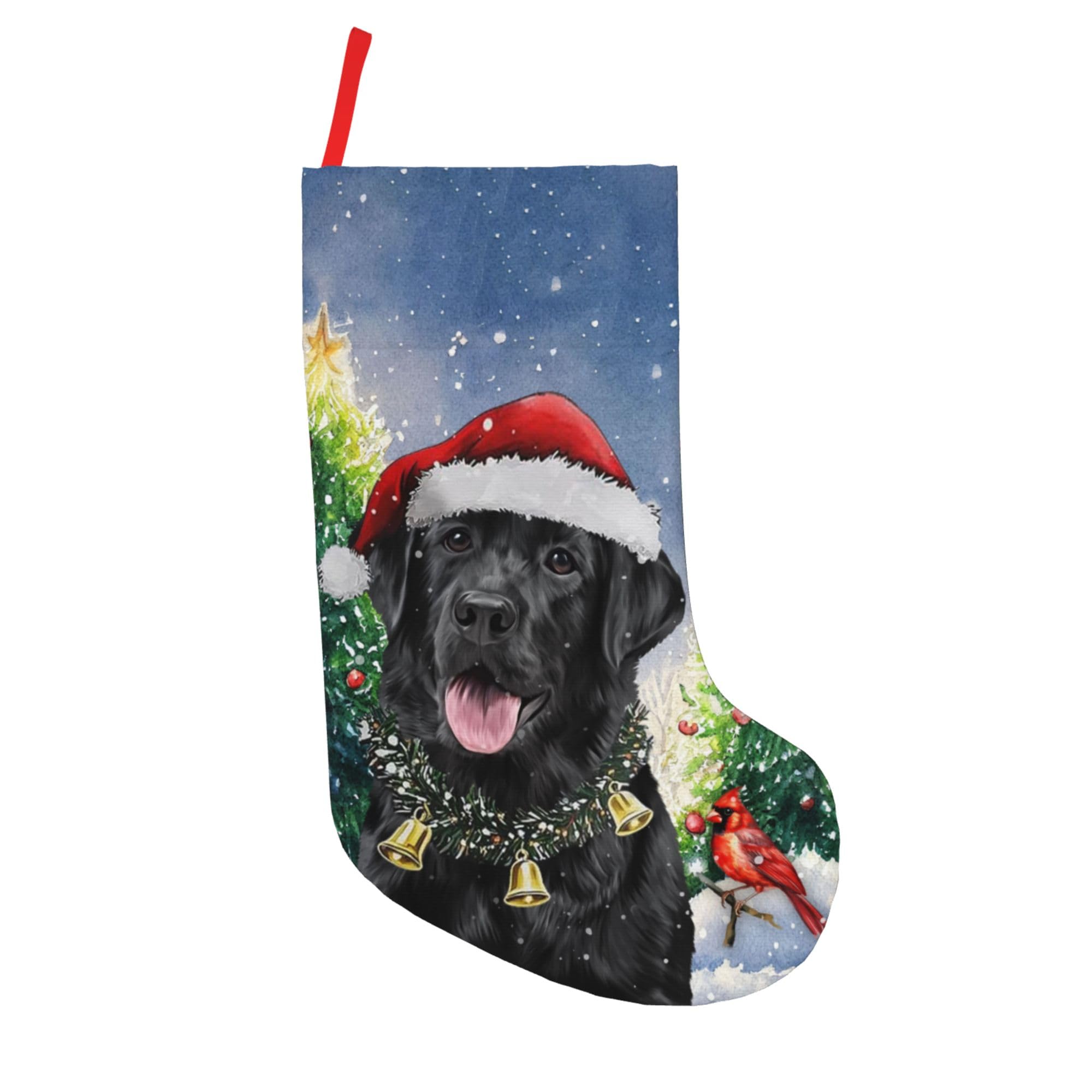 Amazon.com: DORKEIXIA Black Labrador Dog Christmas Tree Winter 18 ...