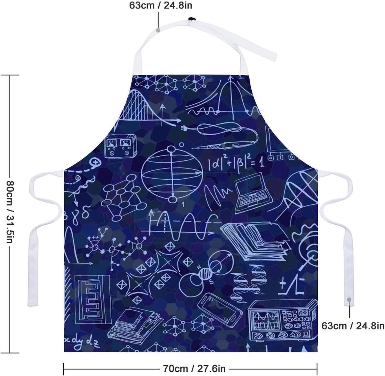 Physics Elements Science Funny Bib Aprons Adjustable Kitchen Chef Apron ...