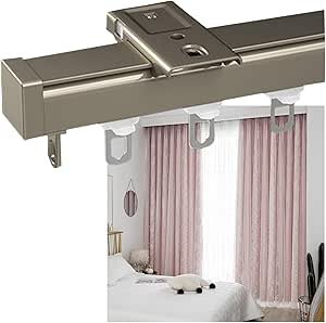 Amazon.com: Heavy Duty Curtain Track Wall Mount Track Aluminium Alloy ...