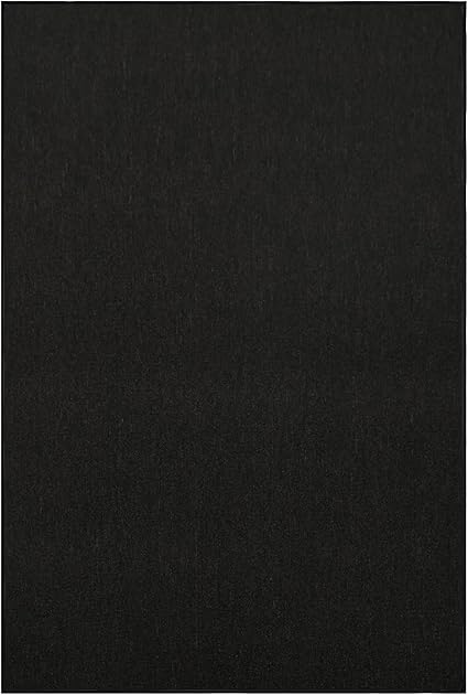 Amazon.com: Furnish my Place Modern Indoor/Outdoor Solid Black Rug ...