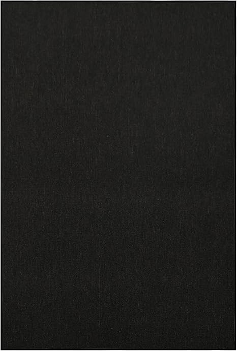 Amazon.com: Furnish my Place Modern Indoor/Outdoor Solid Black Rug ...