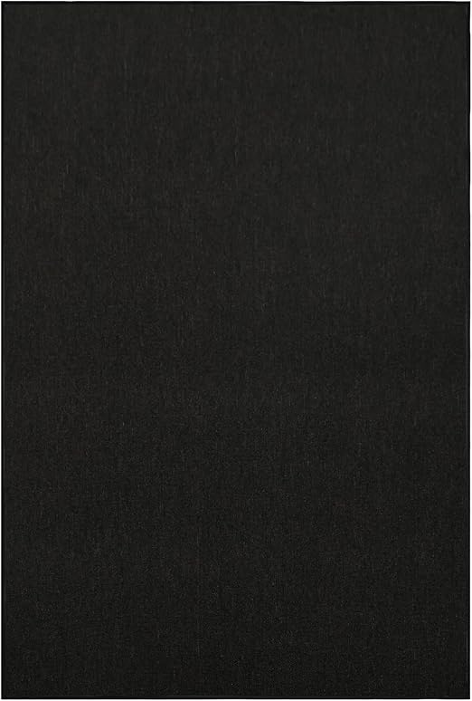Amazon.com: Furnish my Place Modern Indoor/Outdoor Solid Black Rug ...