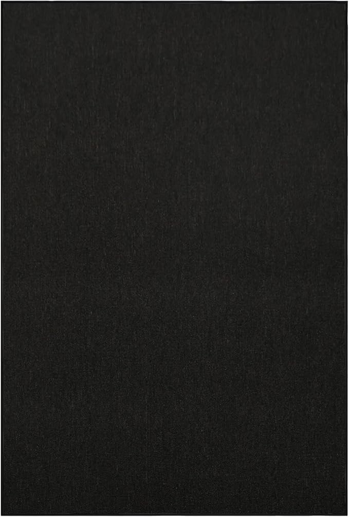 Amazon.com: Furnish my Place Modern Indoor/Outdoor Solid Black Rug ...