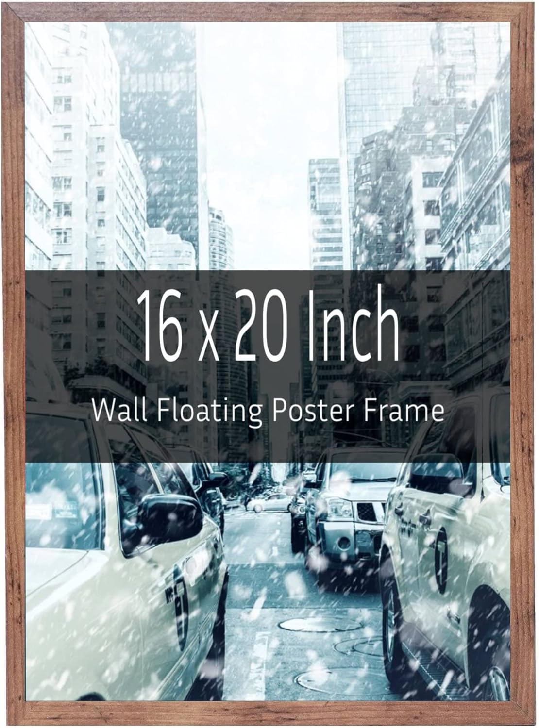 A2Z Home Solutions® Wall Floating Poster Frame Rustic 16 x 20 Inch ...