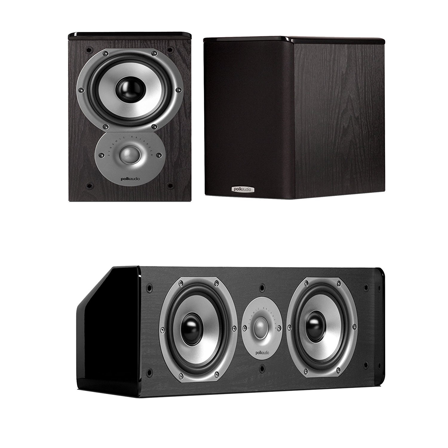 Polk Audio TSi100 Bookshelf Speakers (Pair) With A Polk Audio CS10 ...