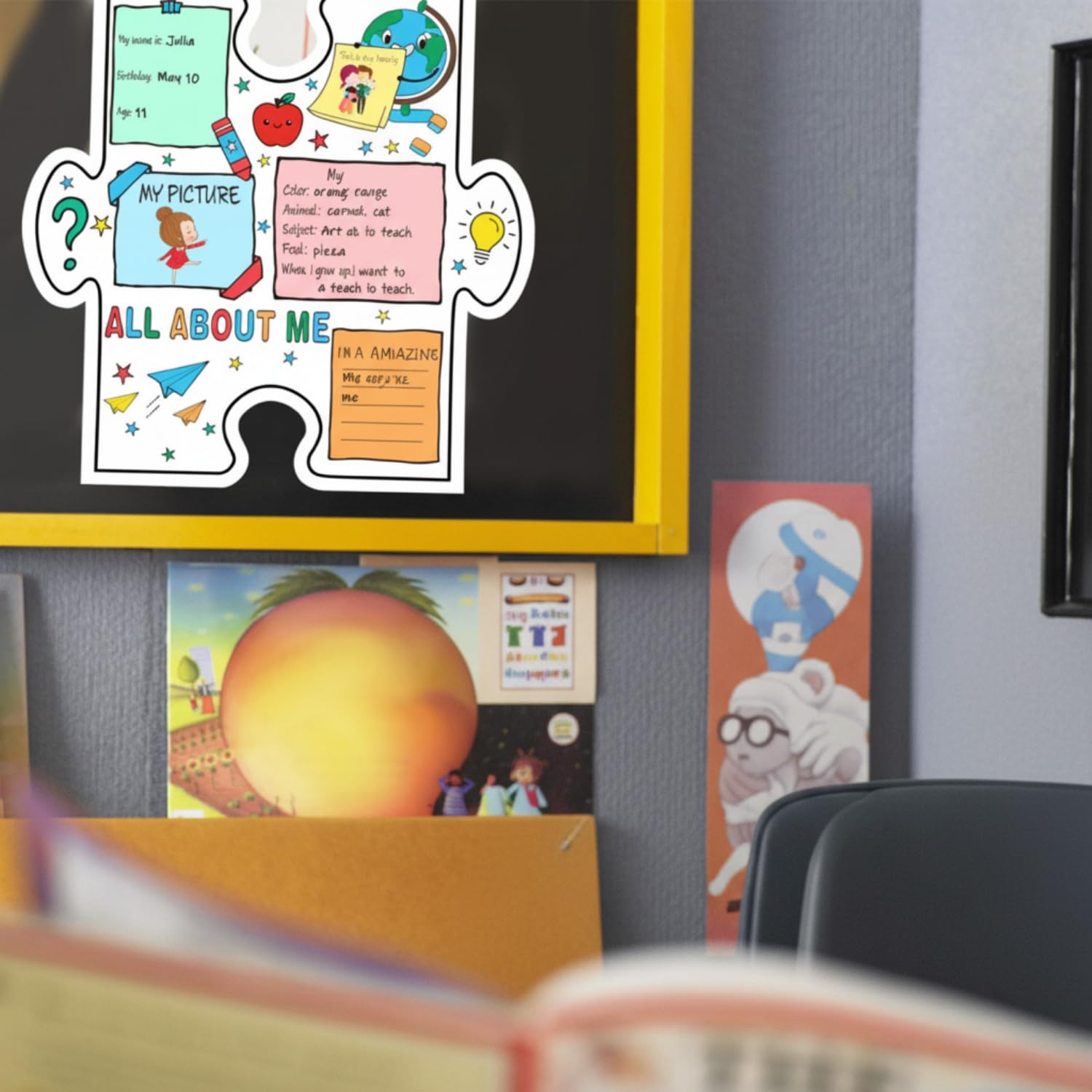Snapklik.com : 36 Pack All About Me Classroom Posters For Elementary ...