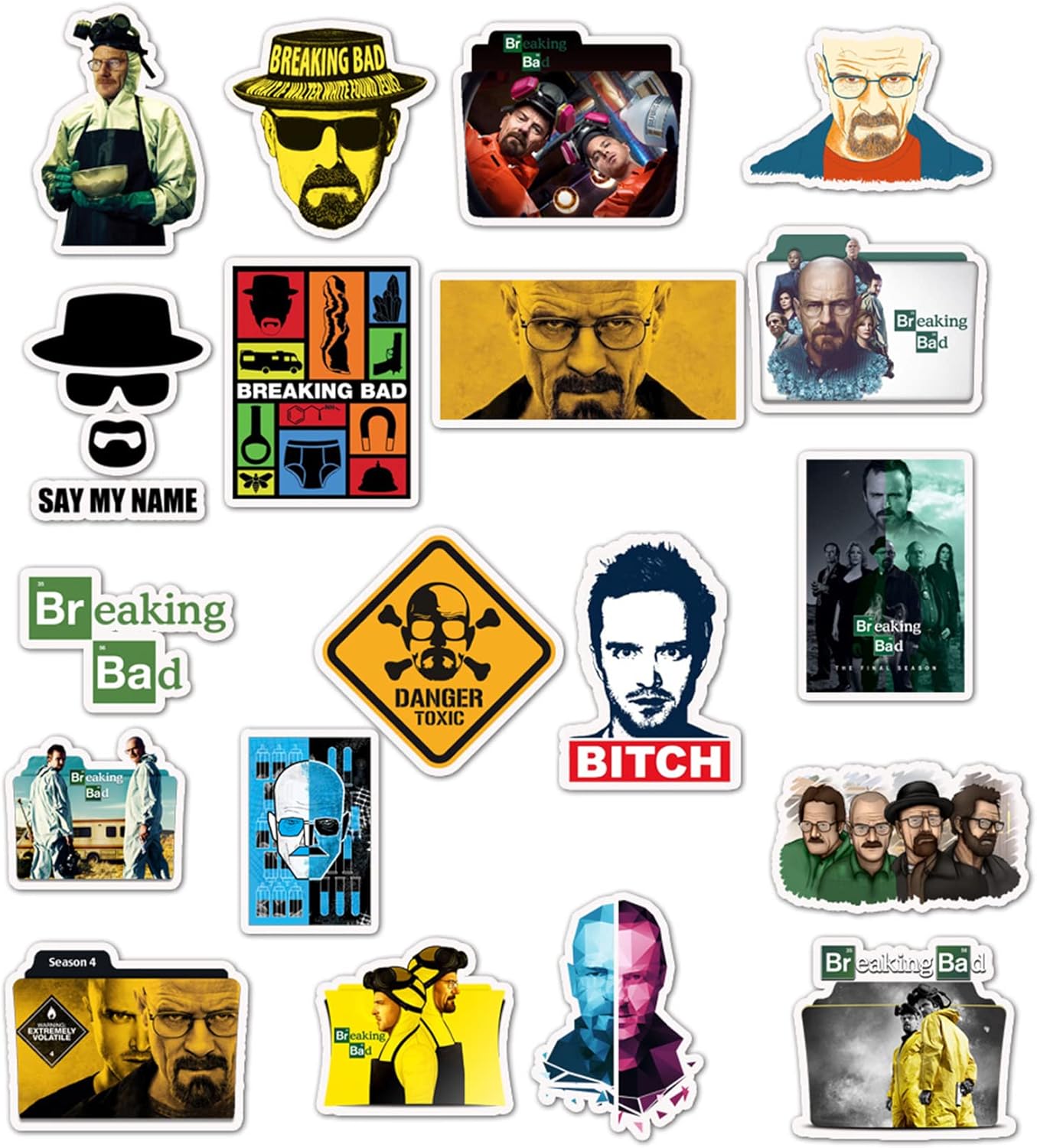 LTZSTONE Breaking Bad Stickers 50 piezas Calcomanías de vinilo ...