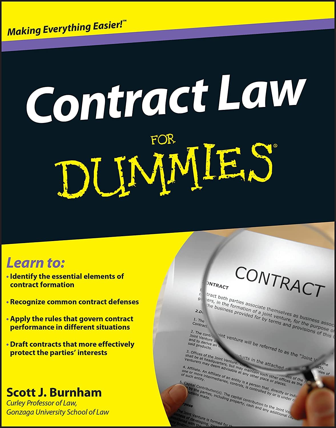 Contract Law For Dummies: Burnham, Scott J.: 9781118092736: Amazon.com ...