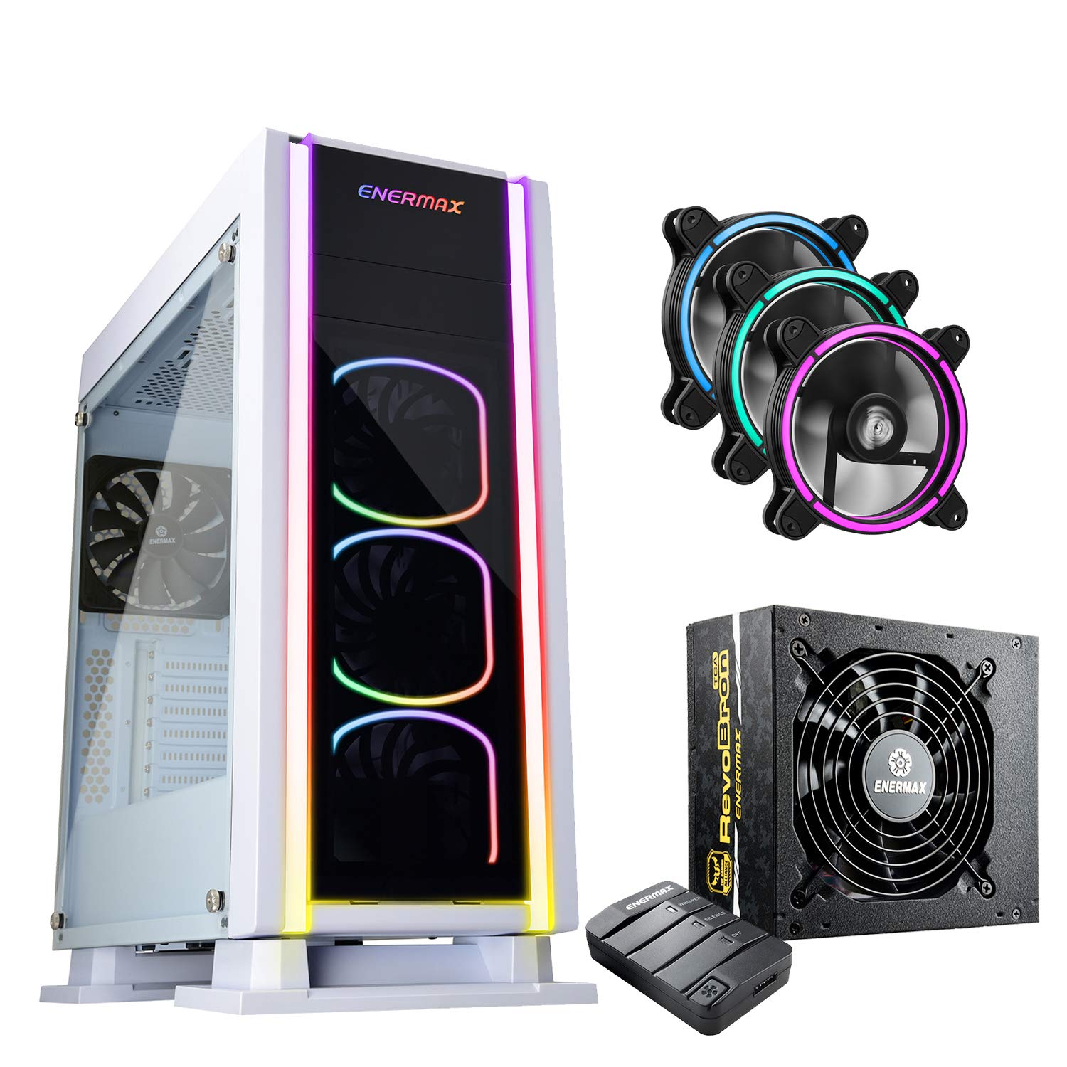 Buy Enermax SABERAY White Addressable RGB ATX Mid Tower Gaming ARGB PC ...