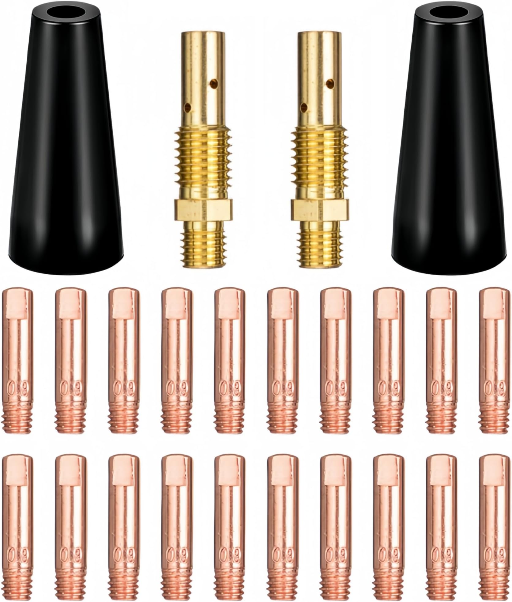 48 Pcs Flux Core Gasless Nozzle Tips Kit KP1939-1, 0.030" Flux Core ...