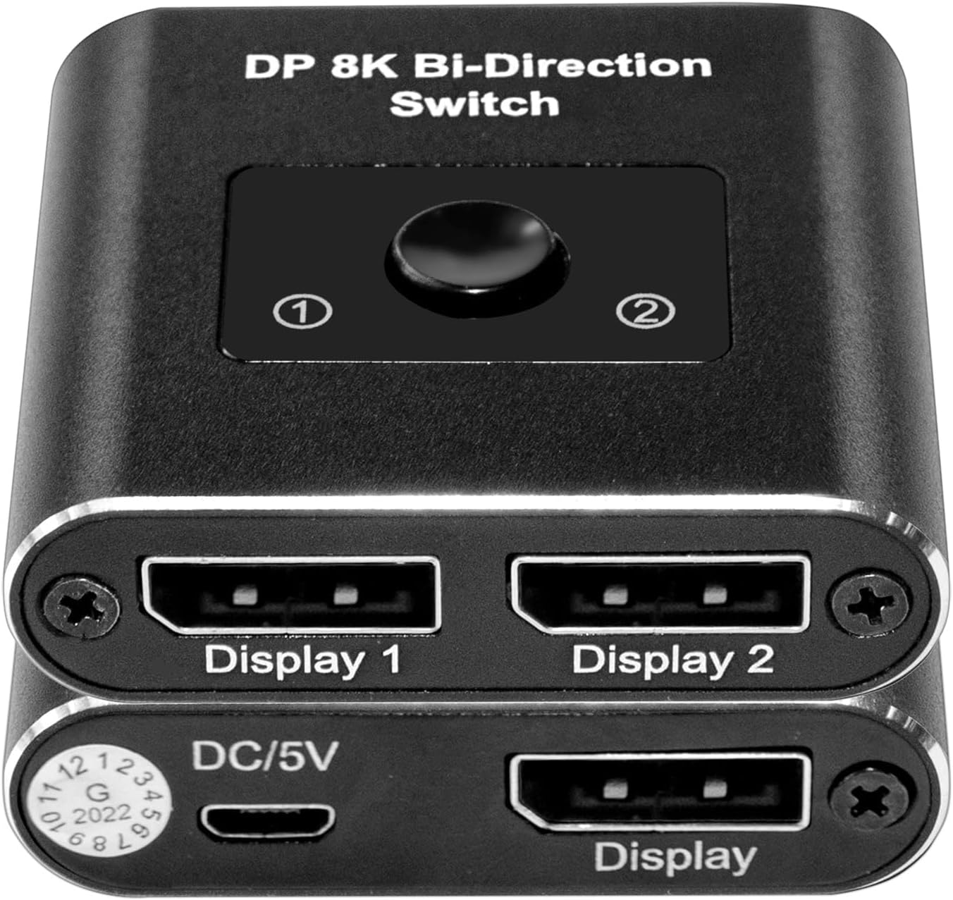 Amazon.com: DisplayPort Switch 2 in 1 Out, 8K@30Hz DisplayPort Splitter ...
