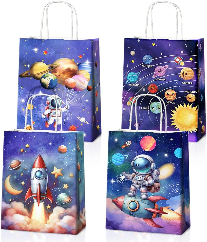 Amazon.com: JOYGATHER 24 Pcs Astronaut Party Favor Bags with Handles ...