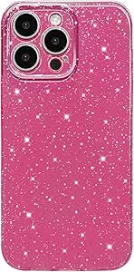 Amazon.com: Hython Case for iPhone 12 Pro Max Case Glitter Cute Sparkly Shiny Bling Sparkle ...