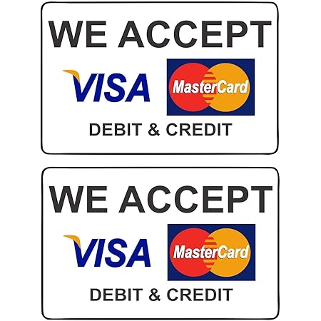 Asmi Collections Self Adhesive Credit Debit Card Sign Stickers - Set of ...