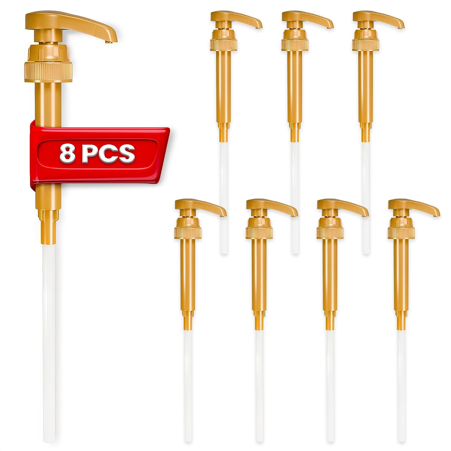 Amazon.com: 8Pcs Coffee Syrup Pump Dispenser Compatible with Syrup Pump ...