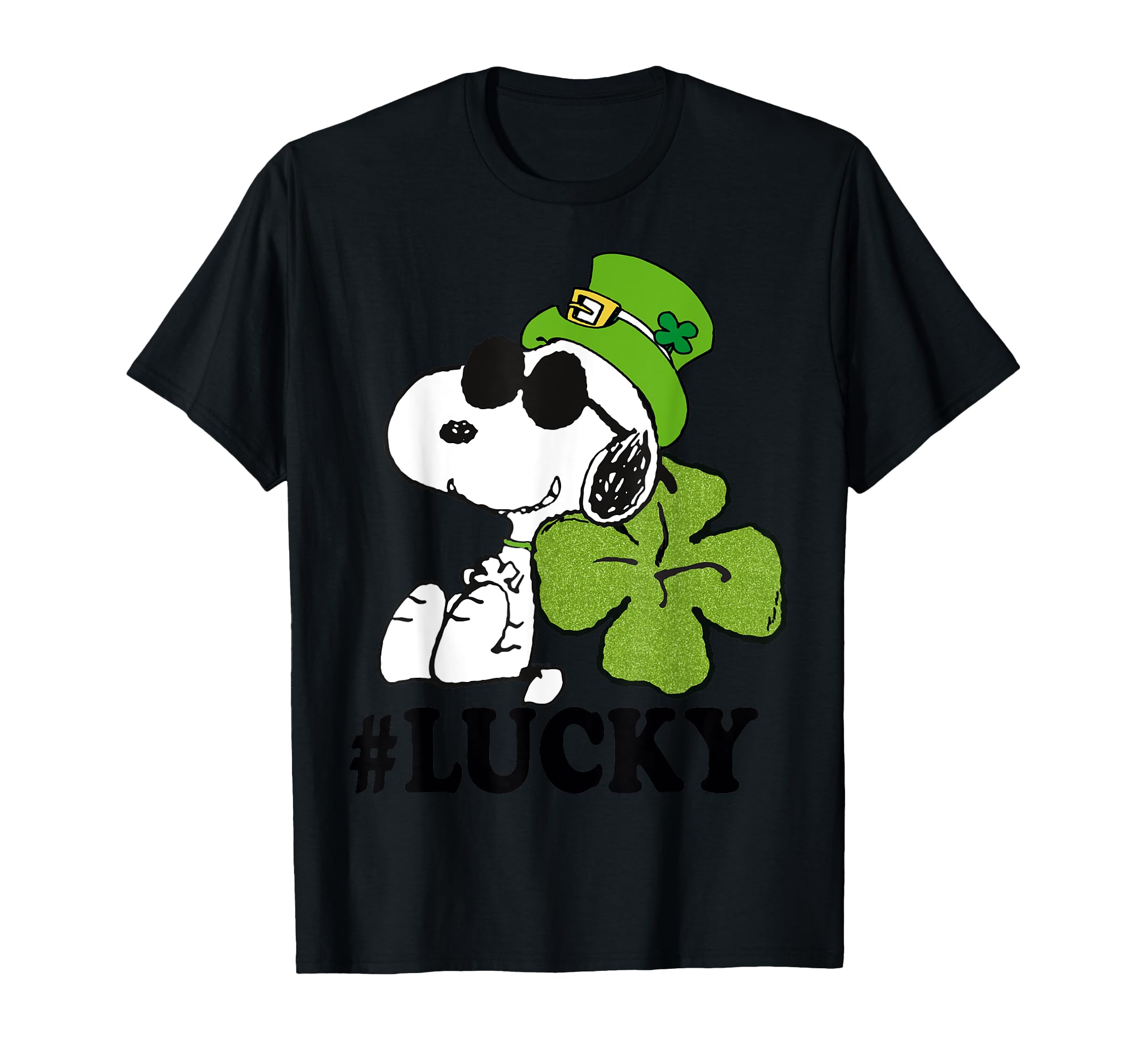 Amazon.com: Peanuts St. Patrick's Snoopy Lucky Clover T-Shirt ...
