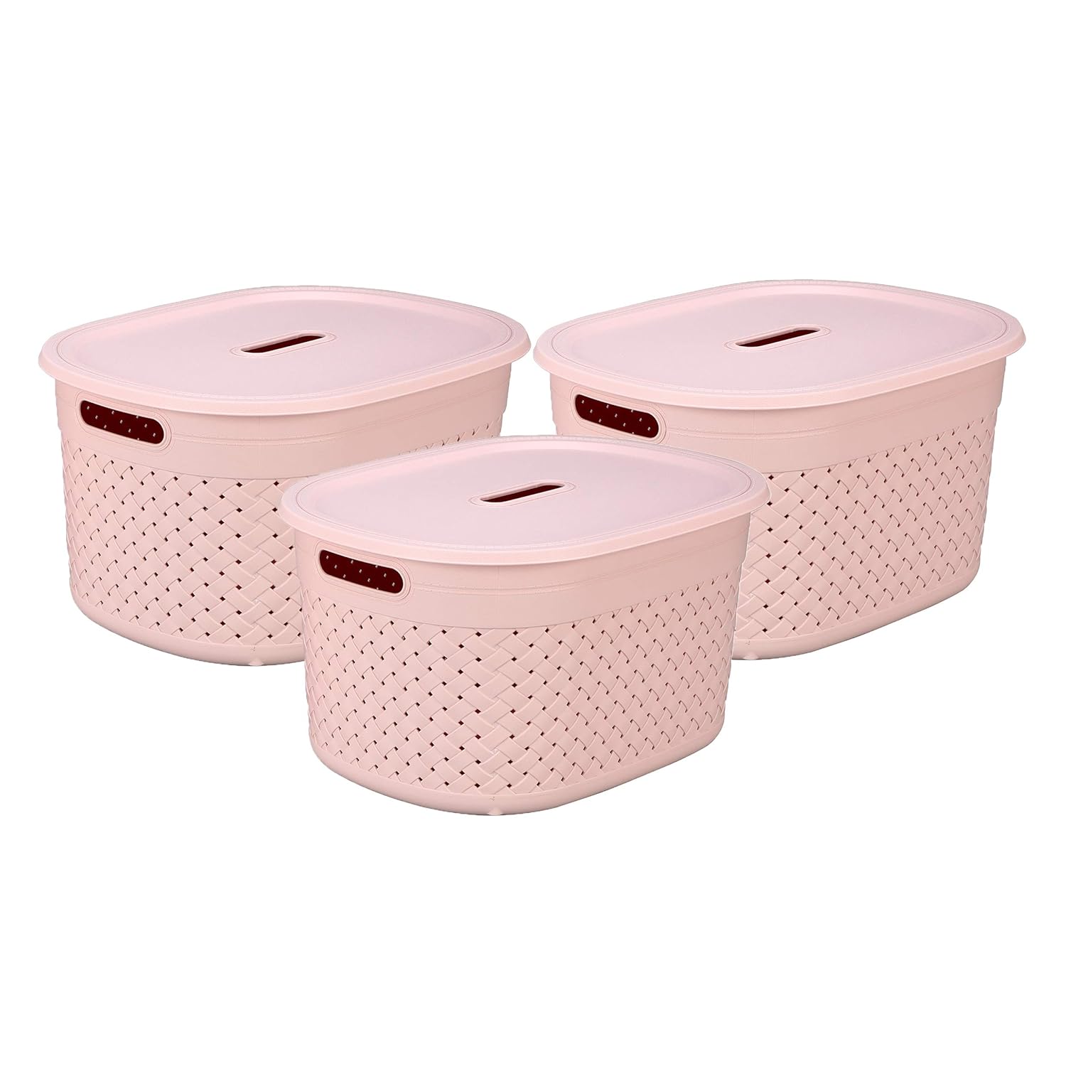 Kolorr Plastic Multipurpose Stitch Baskets Home/Kitchen Storage Baskets ...