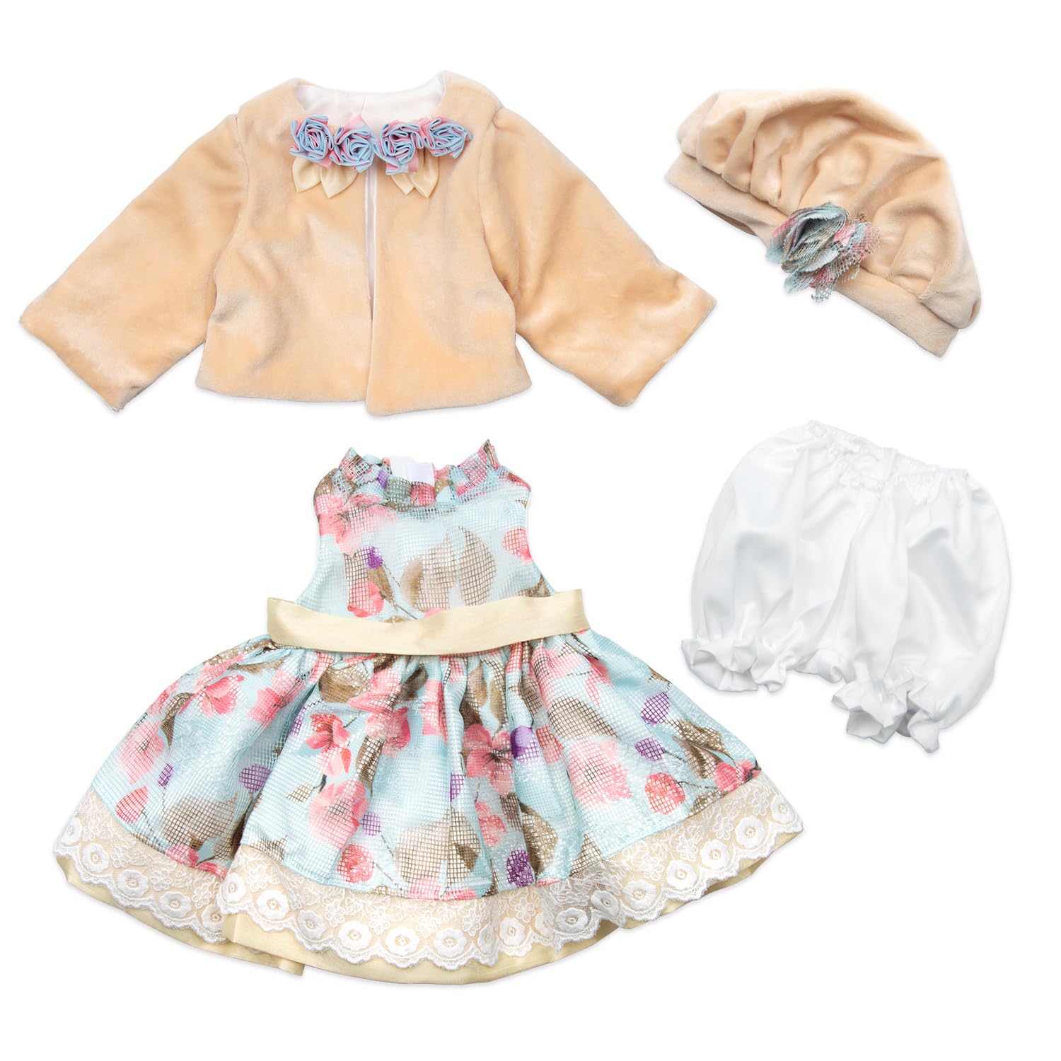 Amazon.com: Reborn Baby Doll Clothes for 20-22 inch Girl Dolls 4 Pieces ...