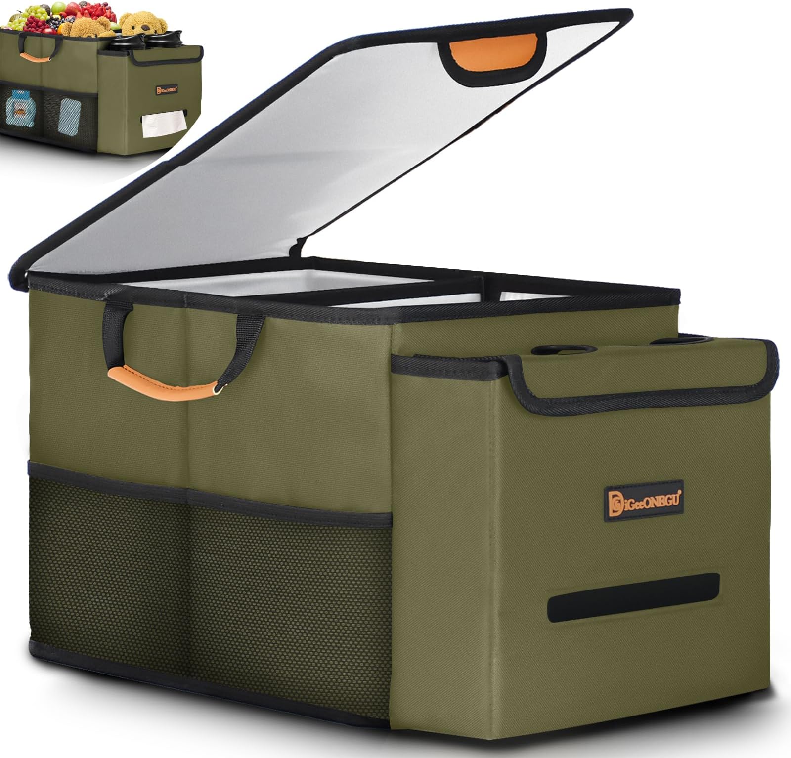 Amazon.com: DERABY Car Seat Organizer with Insulated Cooler, Cup ...