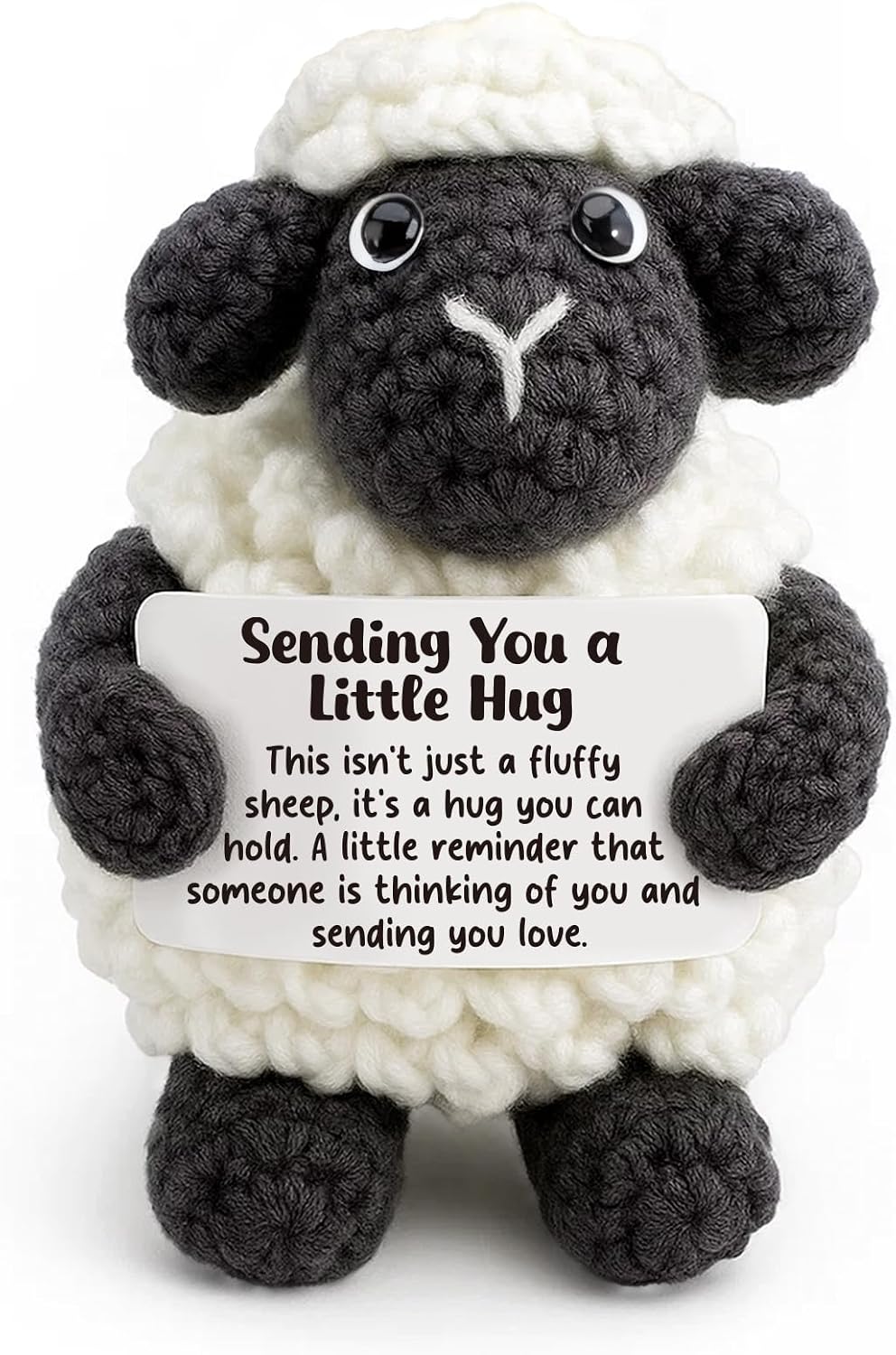 Amazon.com: AVALYNNE Handmade Crochet Little Black Sheep Pocket Hug ...
