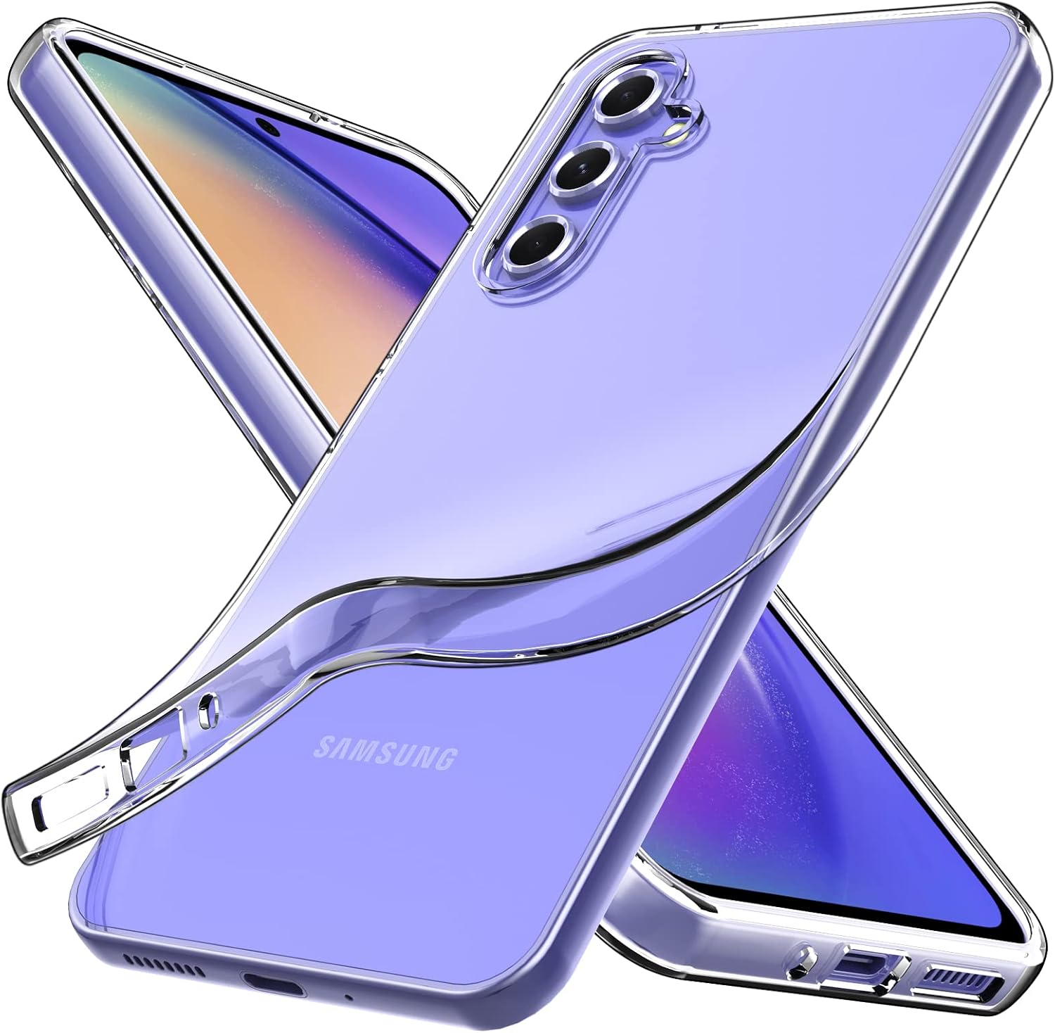 Amazon.com: 2 Pack Samsung Galaxy A54 Case, Ultra [Slim Thin] Flexible ...