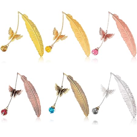 Amazon.com: 3Pcs Metal Feather Bookmark, Gold Feathers Bookmark with 3D ...