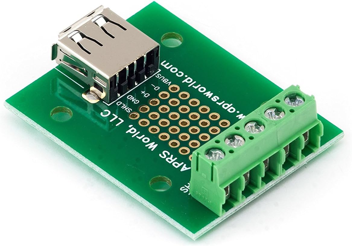 Amazon.com: USB B Breakout Board to Screw Terminals with DIN Rail Clips ...