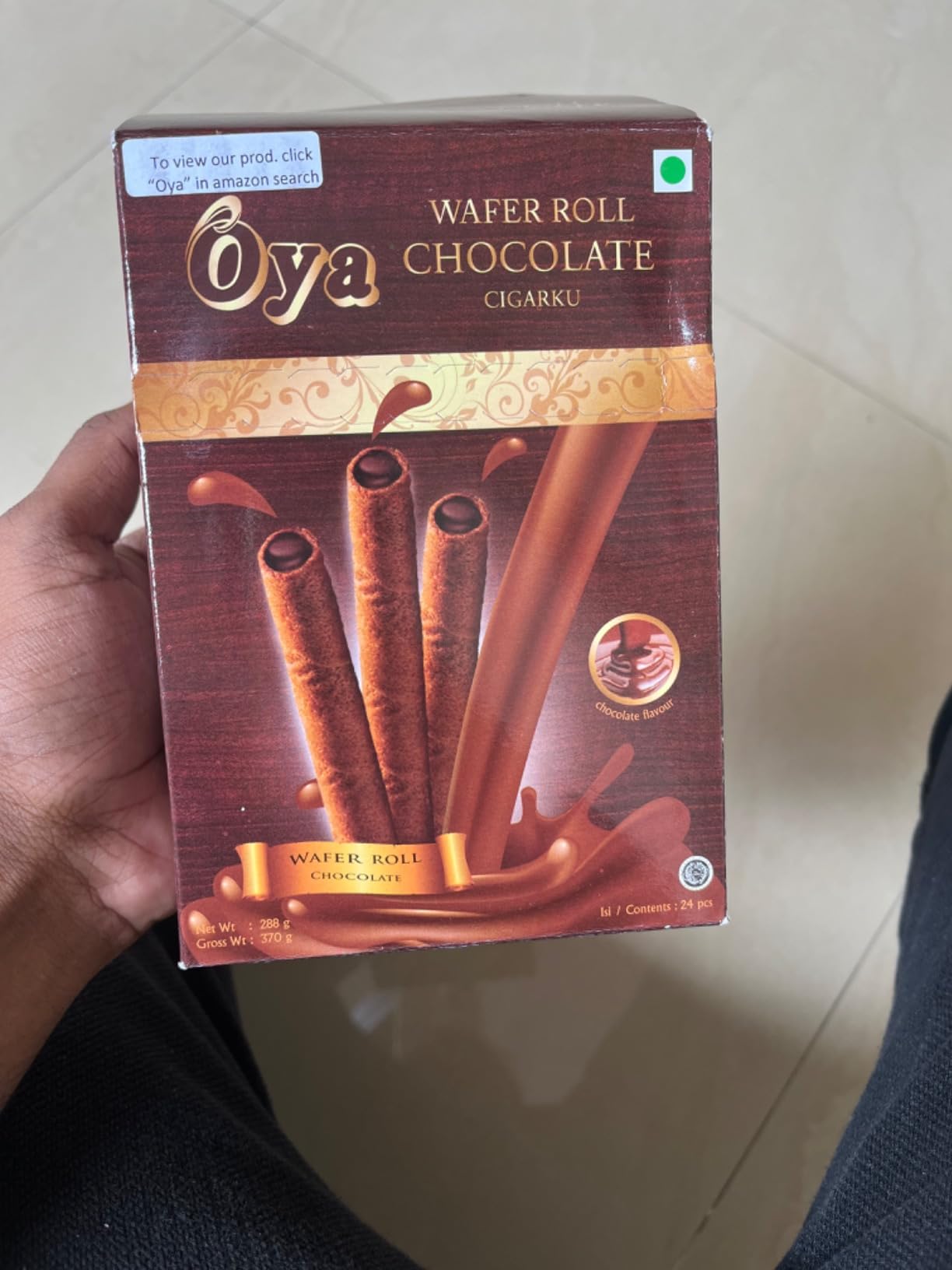 Oya Chocolate Flavoured Wafer Sticks — Premium Chocolate Rolls, Crunchy ...
