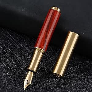 Amazon.com : Generic Mini Pocket Wood Fountain Pen Office Durable ...