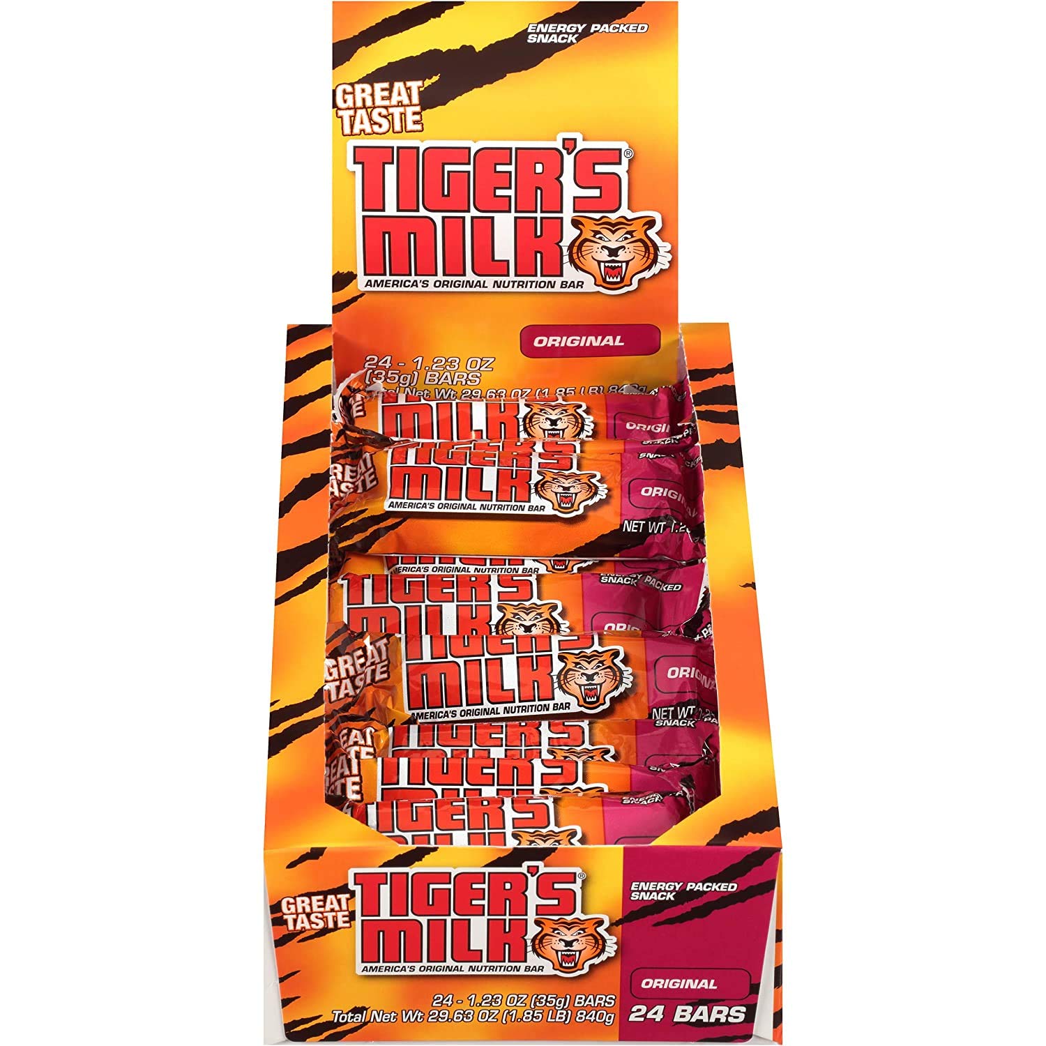 Amazon.com : Tiger's Milk Protein Rich Nutrition Bar, Energy-Packed ...
